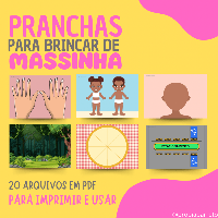 Pranchas para brincar de massinha