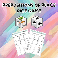 PREPOSITIONS OF PLACE - DICE GAME