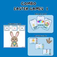 Easter Literacy Games - Jogos de Páscoa - Alfabetização Bilíngue - EFK