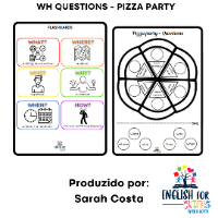 Wh Question - Pizza Party - Atividade em inglês para crianças - EFK
